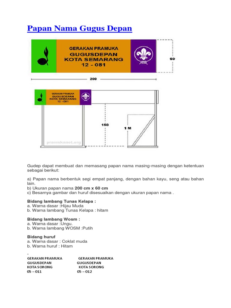Dokumen - Tips - Papan Nama Gugus Depan | PDF