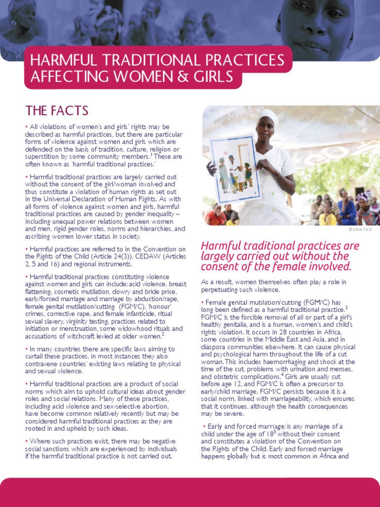 Harmful Traditional Practices | PDF | Woman | Violence Against Women