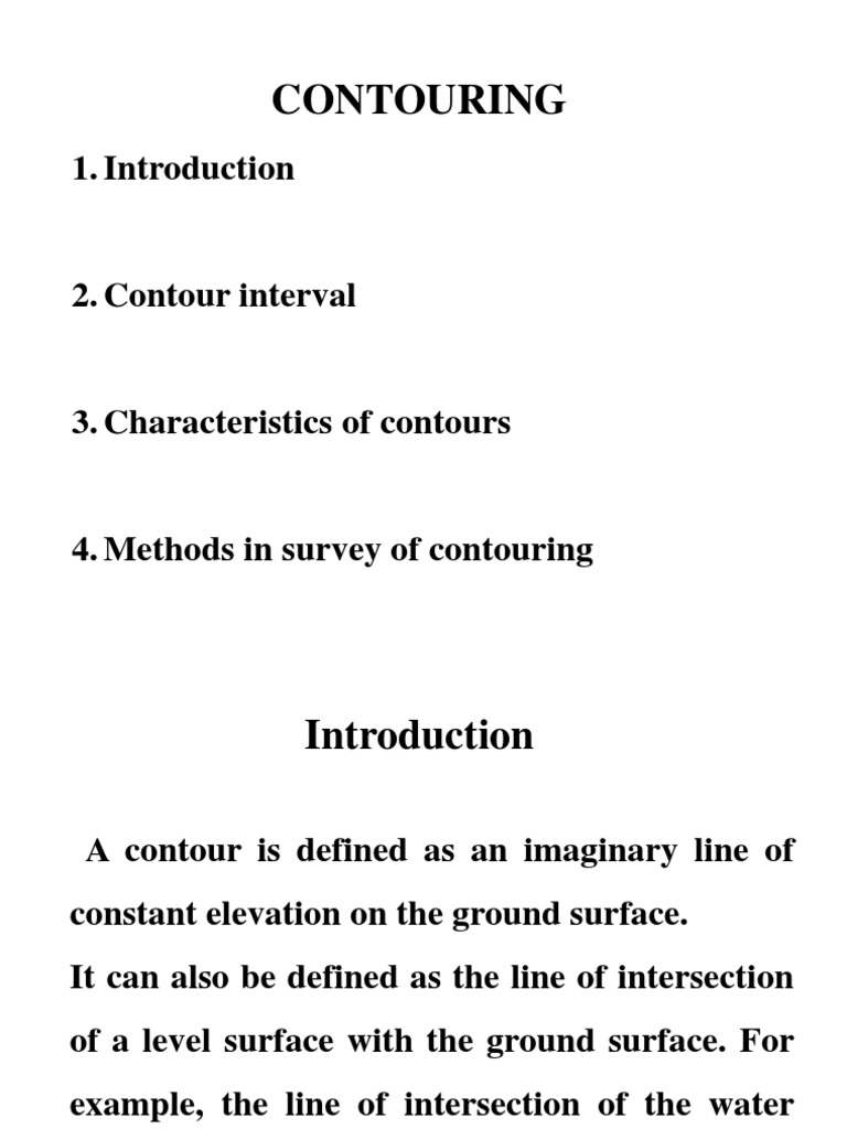 Contouring Lect | Download Free PDF | Contour Line | Surveying
