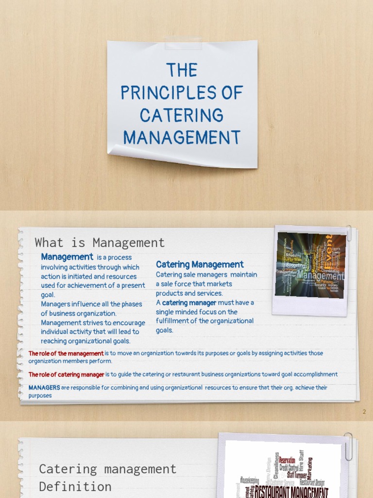 Catering Management | PDF | Goal | Behavioural Sciences
