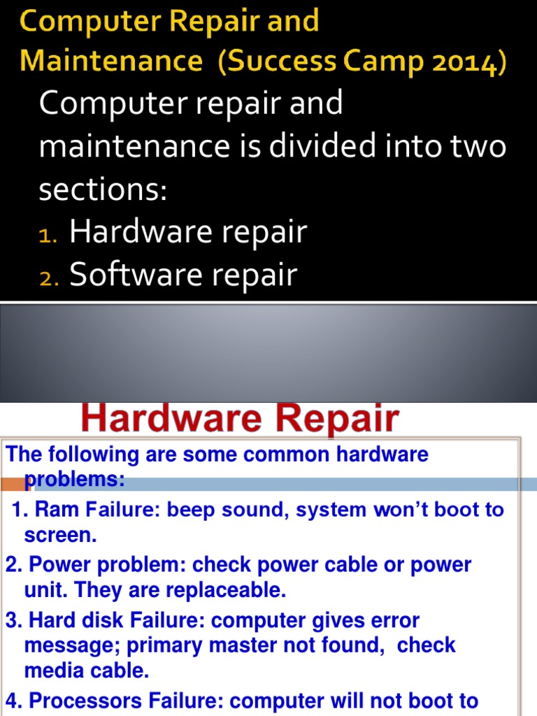 Computer Repair and Maintenance Guide | PDF | Bios | Booting
