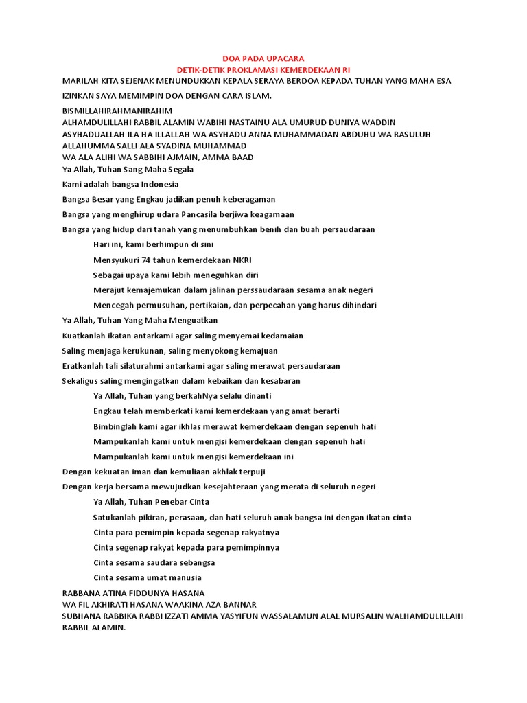 Doa Pada Upacara | PDF | Agama & Spiritualitas | Gaya Hidup