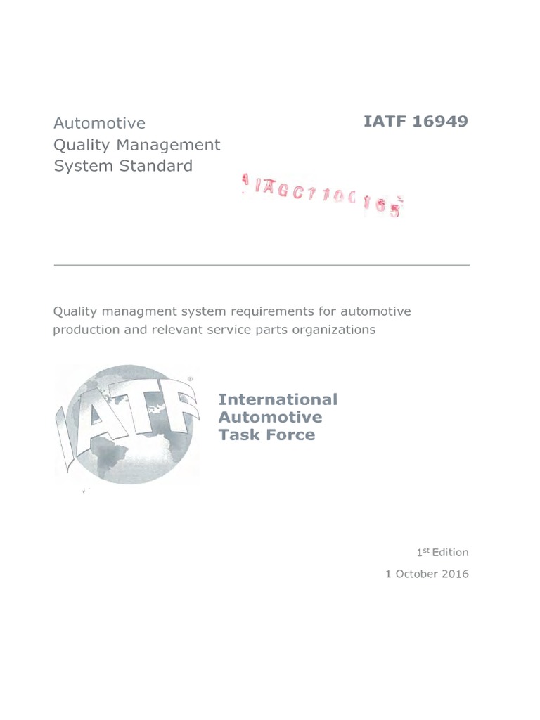 IATF16949-2016 Standard e PDF | PDF | Iso 9000 | Quality Management System