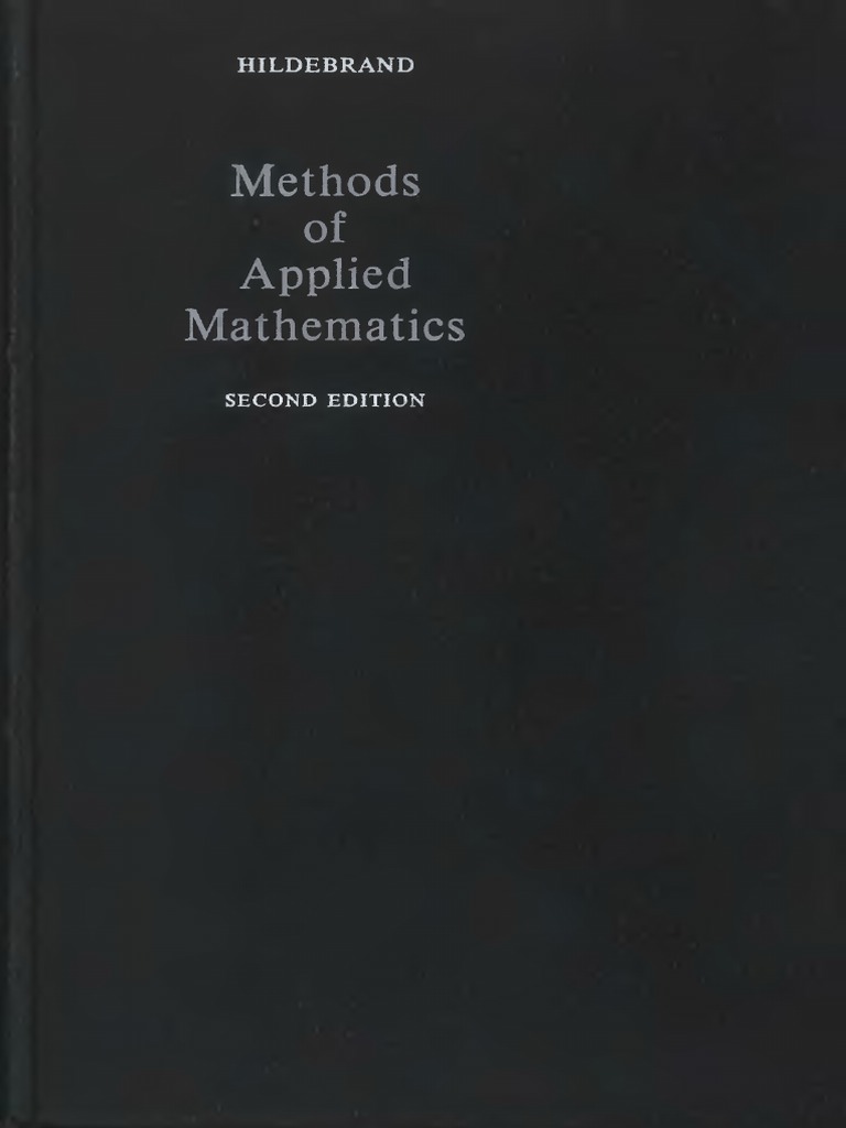 F. B. Hildebrand - Methods of Applied mathematics-Prentice-Hall (1963 ...