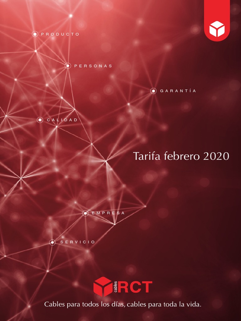 RCT Cables Tarifa Febrero 2020 | PDF | Ingeniería de Edificación ...