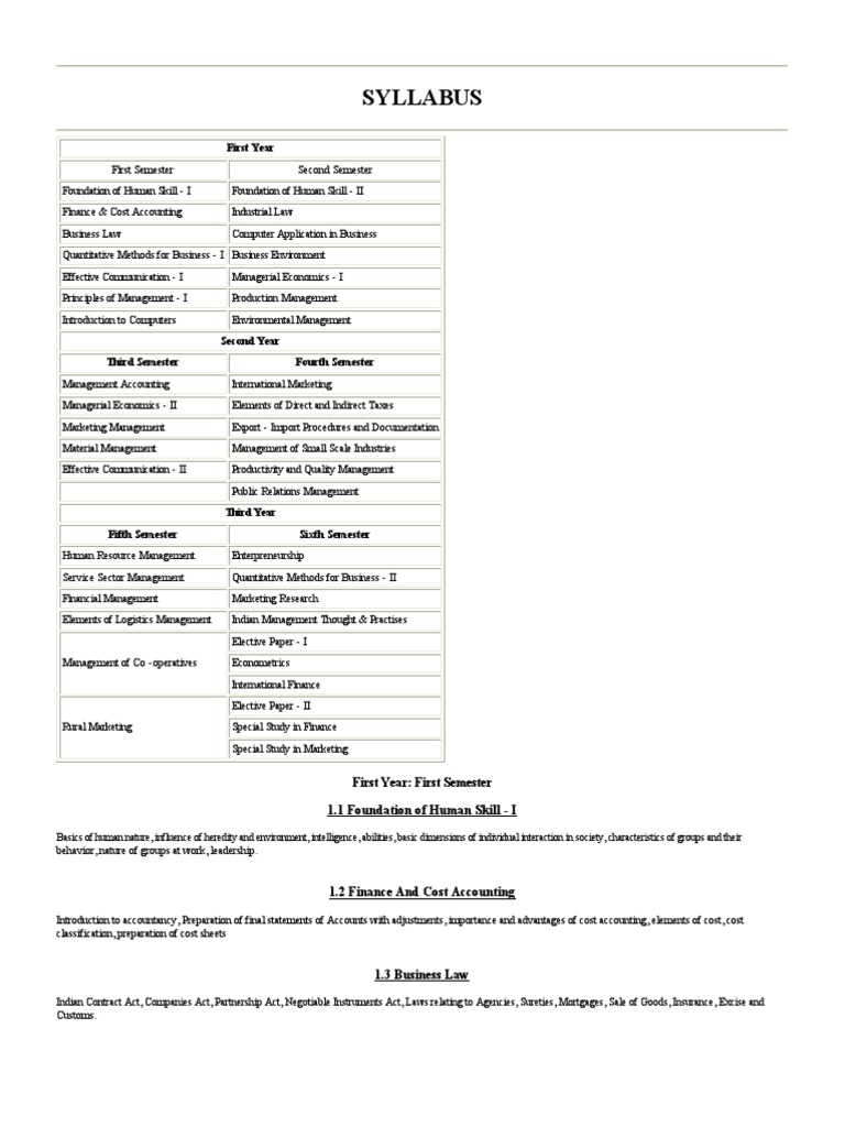 Bms Syllabus Pdf Statistics Sampling Statistics