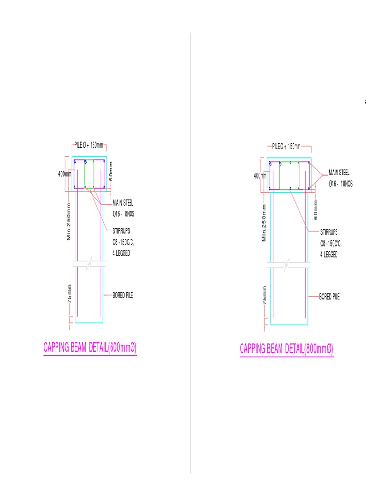 Capping Beam Design Details | PDF