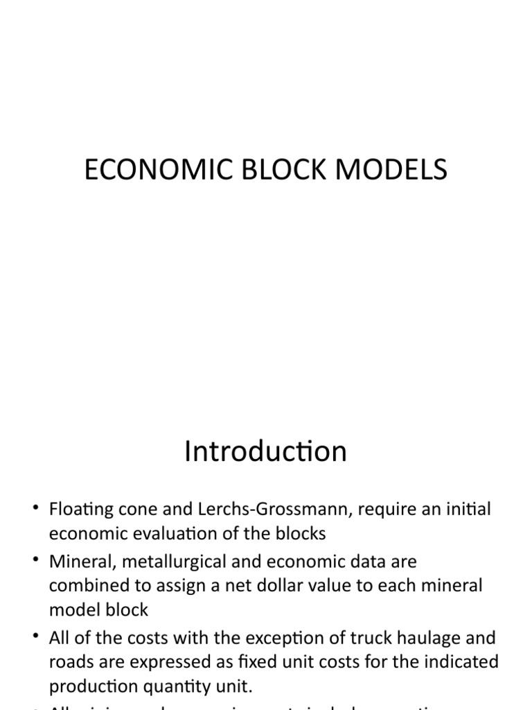 Economic Block Models | PDF | Technology & Engineering