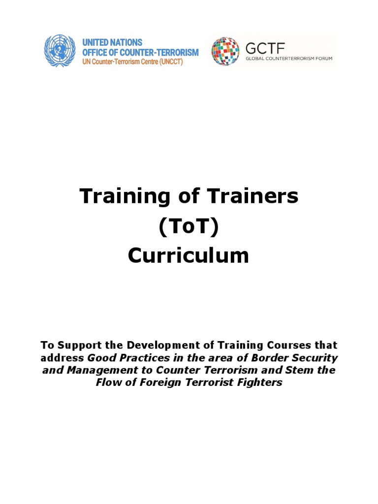 Training of Trainers Curriculum: Building Capacity for Effective Border ...