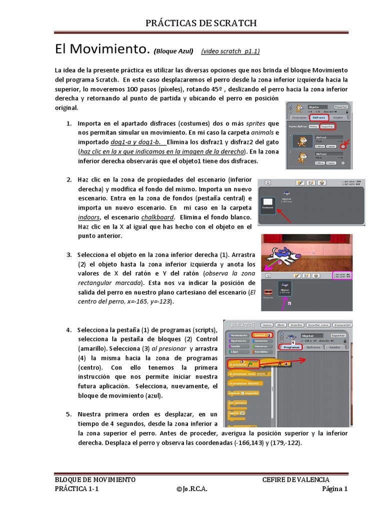 Scratch Curso Cefire | PDF | Scratch (lenguaje de programación) | Programa de computadora