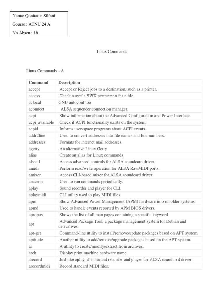 Linux Commands | PDF | File System | Computer File