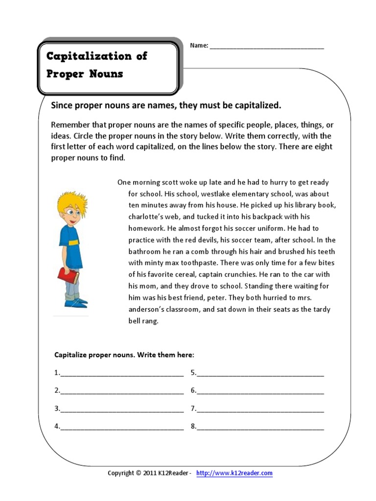 Capitalize Proper Nouns PDF | PDF