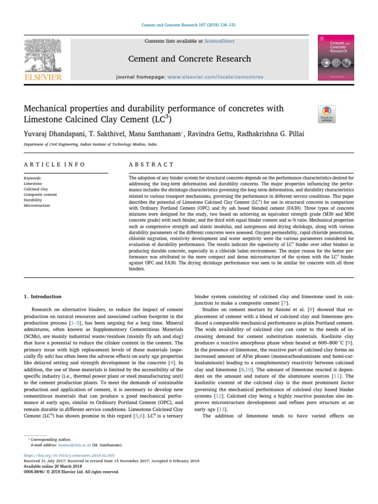 Mechanical Properties and Durability Performance of Concretes With ...