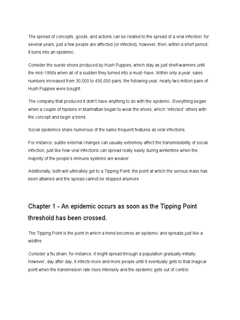 The Tipping Point by Malcolm Gladwell Book Summary | PDF | Wellness ...