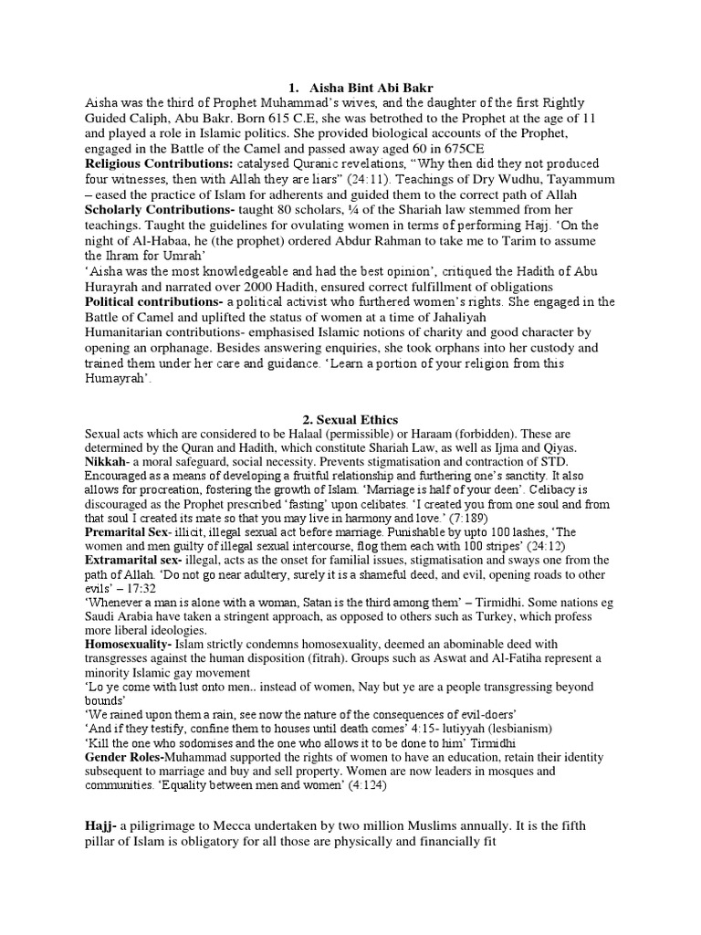 Islam Notes HSC | PDF | Hajj | Muhammad