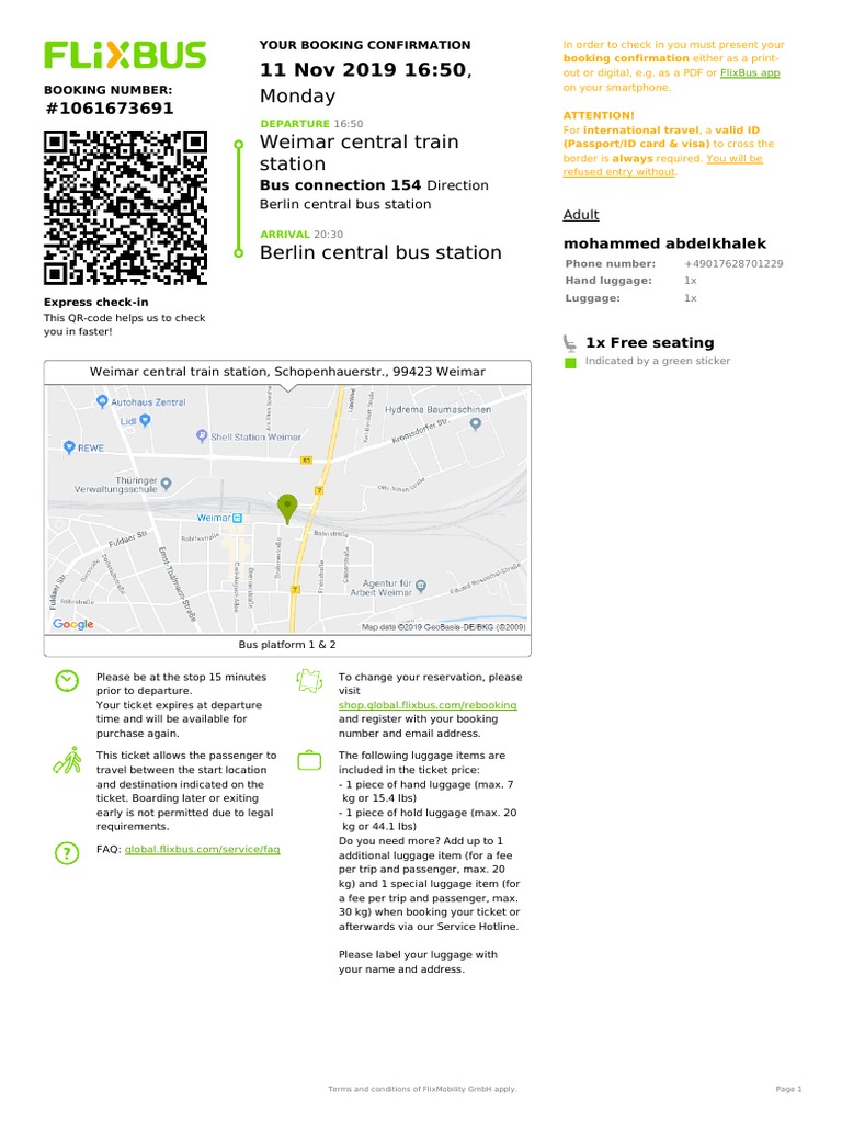 FLIX Ticket 1061673691 PDF | Download Free PDF | Ticket (Admission) | Transport