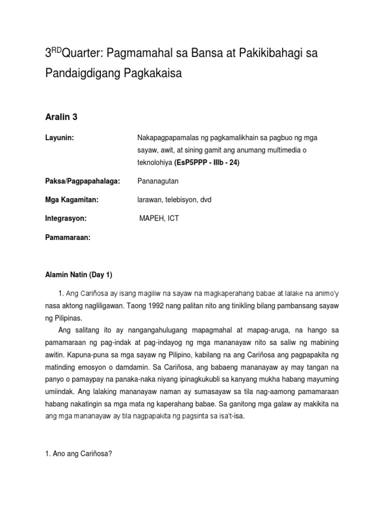 G5 TG ESP Q3 Week 3 | PDF