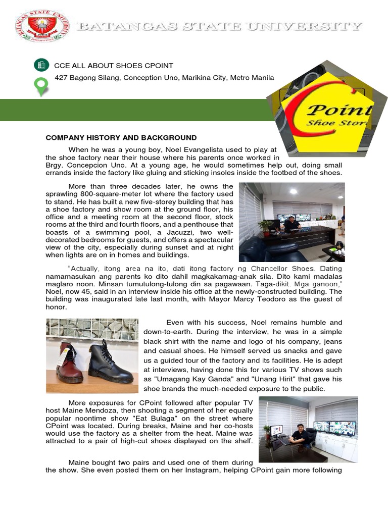 Marikina Shoe Factory Tour CPoint Shoes Story | PDF | World's Fair | Soap