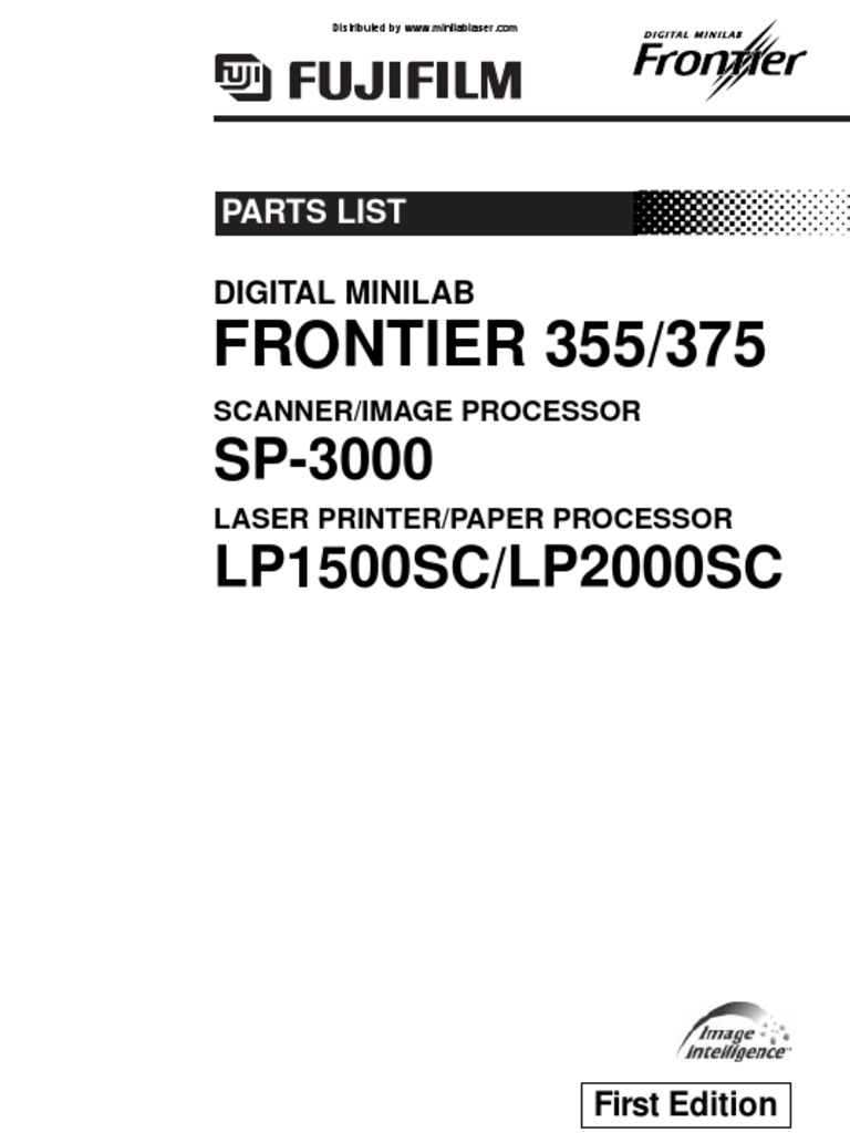Fuji Frontier 355 375 Partslist PDF | PDF | Screw | Manufactured Goods