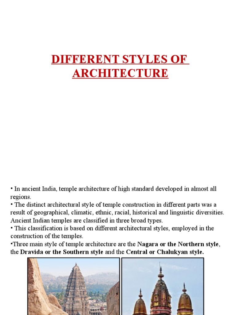 THREE MAIN STYLES OF ANCIENT INDIAN TEMPLE ARCHITECTURE | PDF | Hindu ...