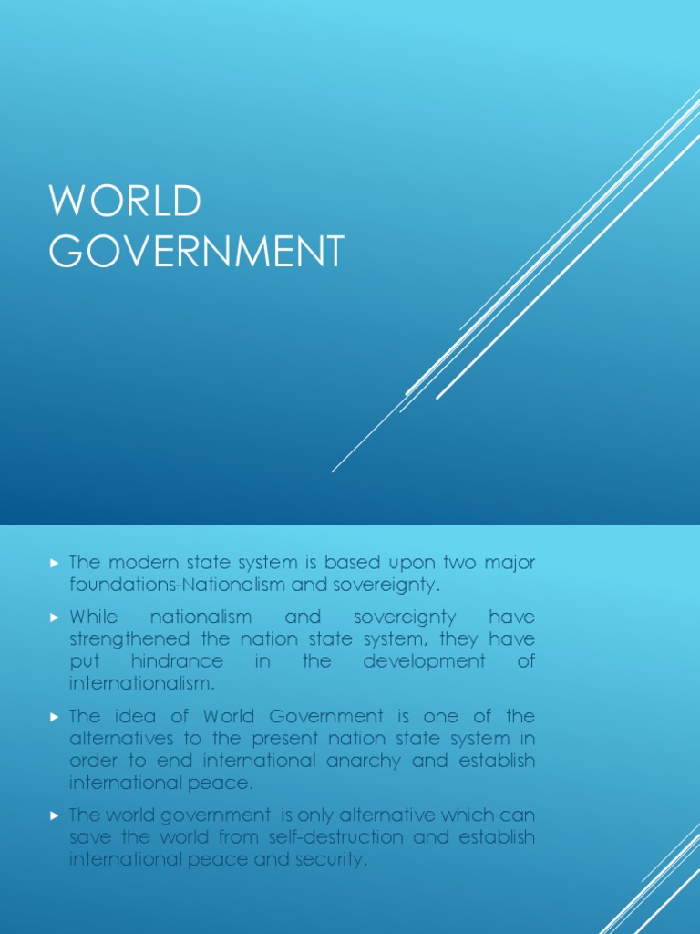 World Government | PDF | Sovereignty | Nation