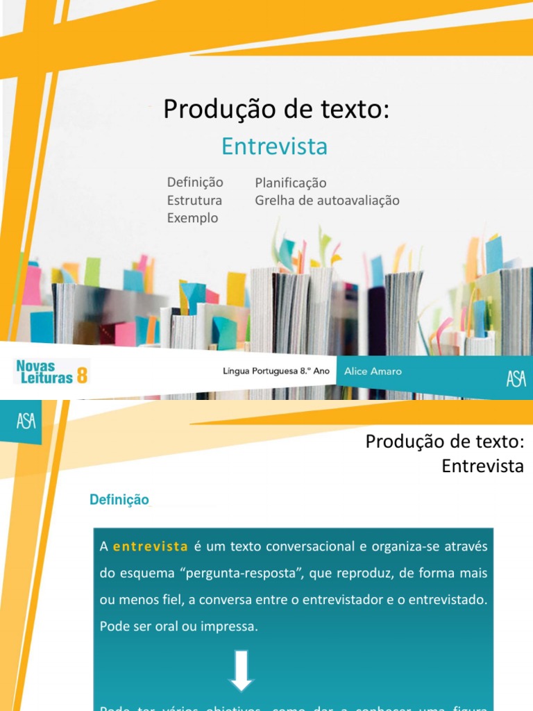 Produção de Texto - Entrevista | PDF | Entrevista