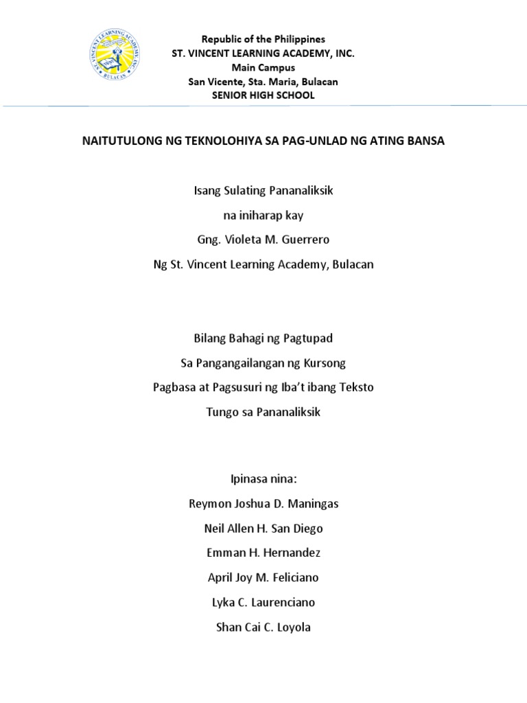 Final Draft Sa Pagbasa | PDF