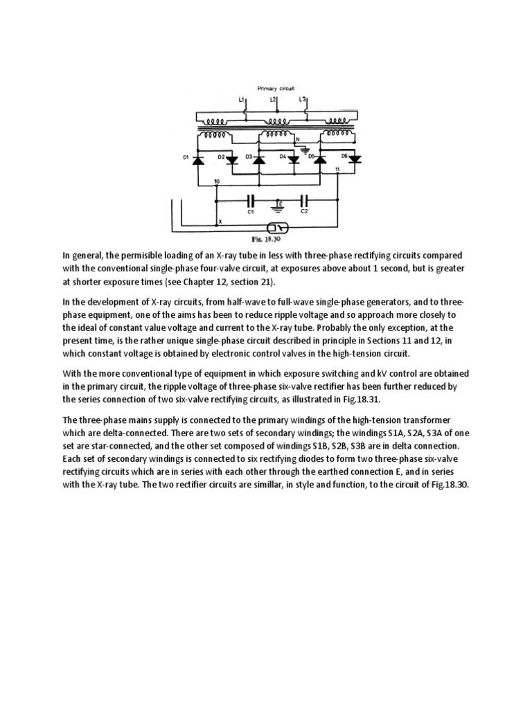X-Ray Three Phase | PDF | Rectifier | Vacuum Tube