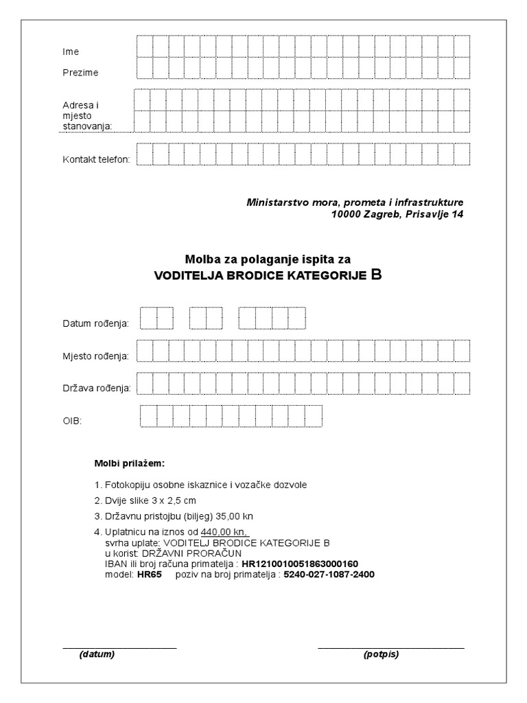 Voditelj Brodice B | PDF