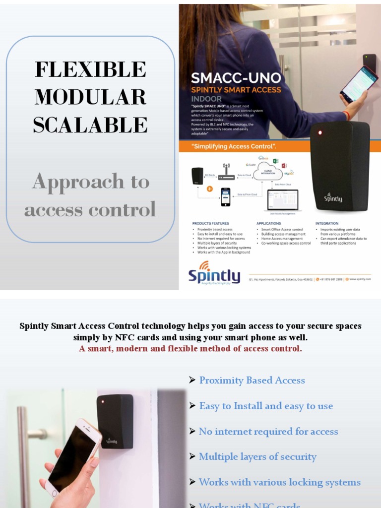 Spintly SmartAccess SW Overview | PDF | Access Control | Gateway (Telecommunications)