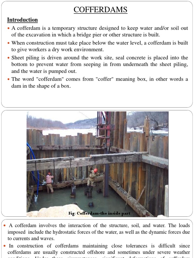 Unit-Iii Coffer Dams and Caissons-1 | PDF | Deep Foundation | Dam