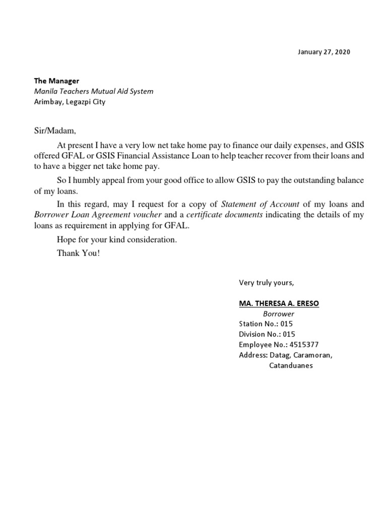 Letter of Intent (MTMAS) | PDF