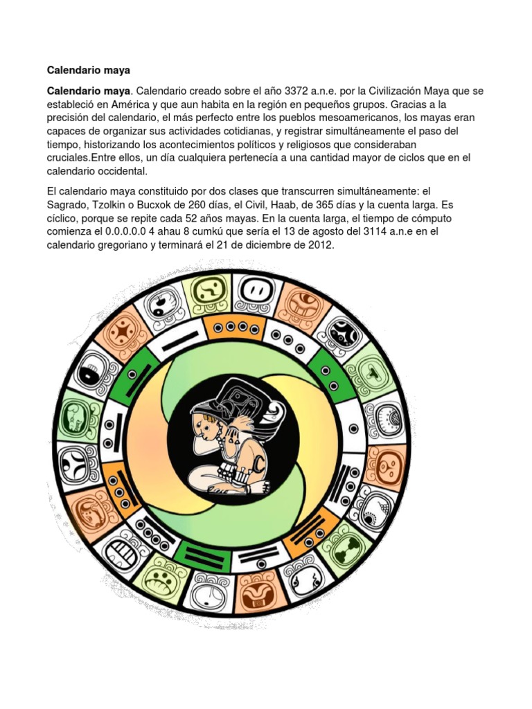 Calendario Maya Calendari Lunar y Solar | PDF