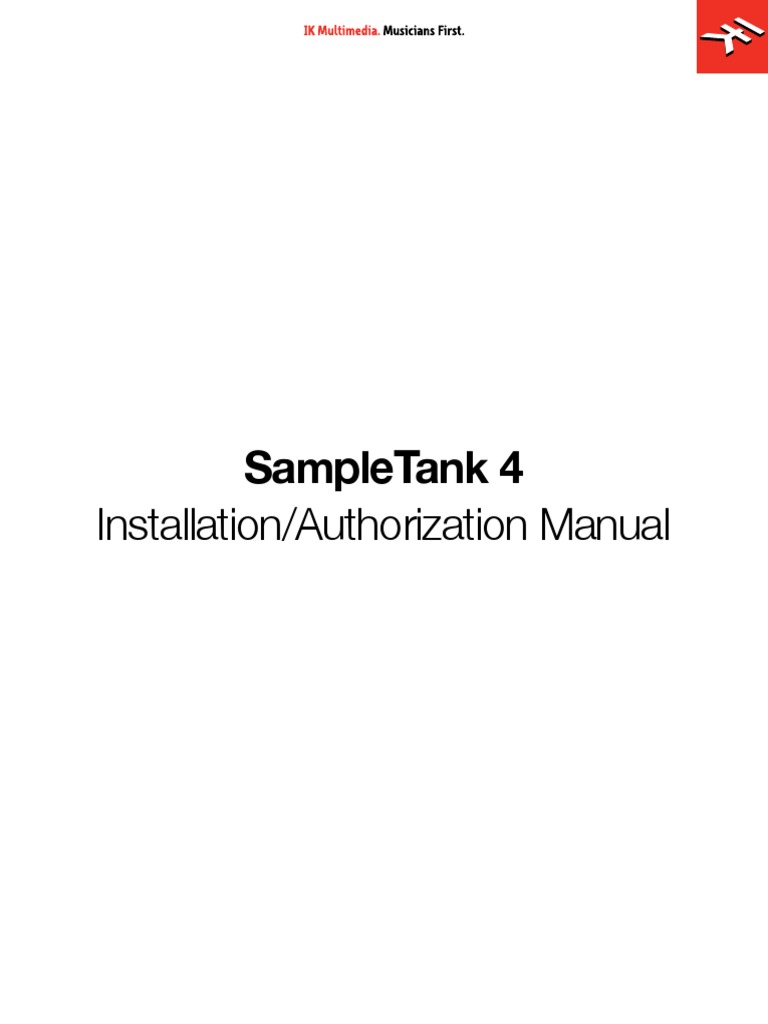 SampleTank 4 Installation and Authorization Manual PDF | PDF | Installation (Computer Programs ...