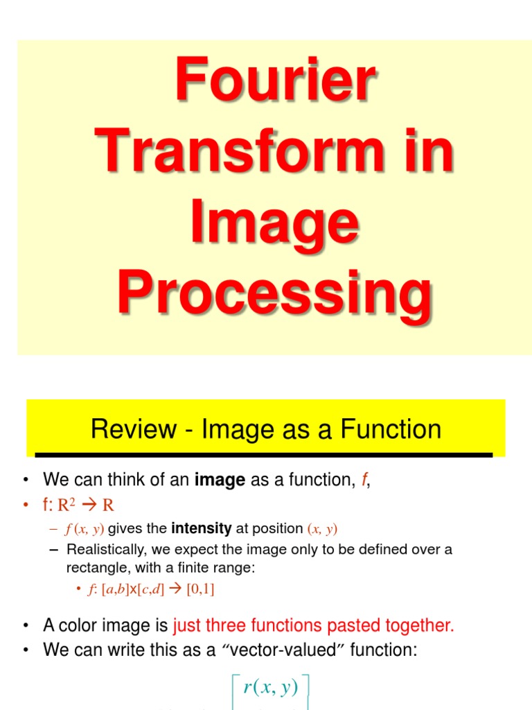 B. Introduction To Fourier Transform, 1D Continuous | PDF | Fourier ...