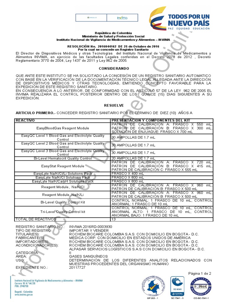 Medica Easystat Lista de Reactivos | PDF | Naturaleza | Salud y bienestar