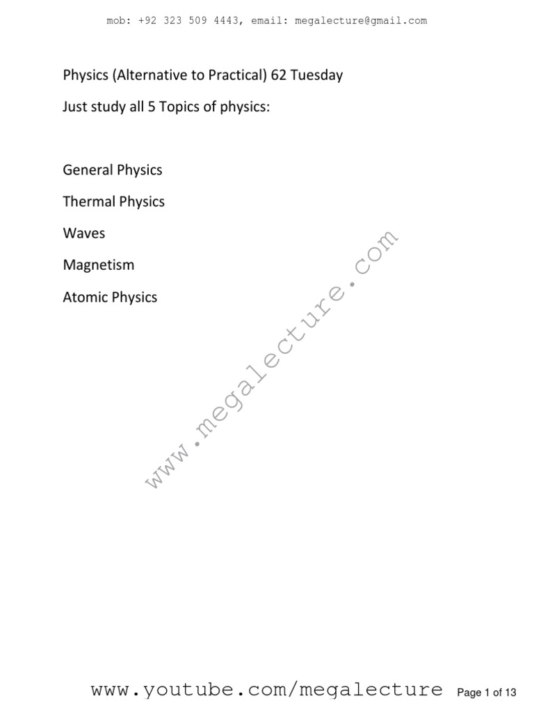 Physics ATP Notes | Download Free PDF | Experiment | Accuracy And Precision