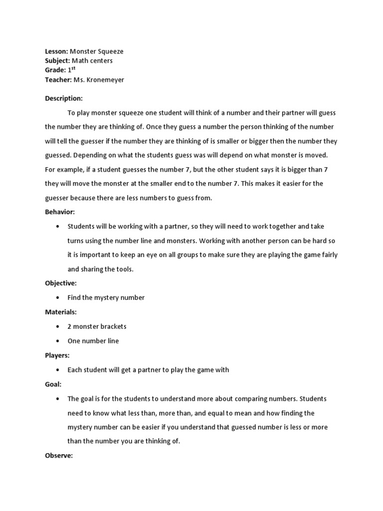 Monster Squeeze | PDF