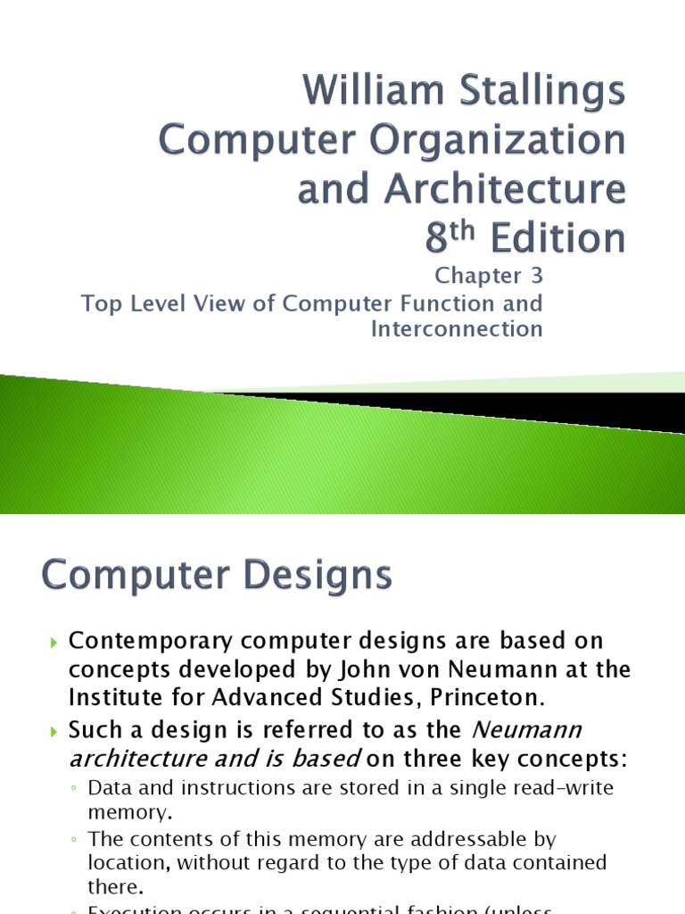 Lecture#4 - Top Level View of Computer Function and Interconnection | PDF | Central Processing ...