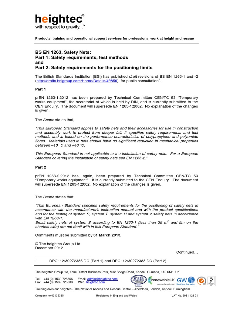 BS en 1263 Part 1 and Part 2 | PDF | Engineering | Evaluation