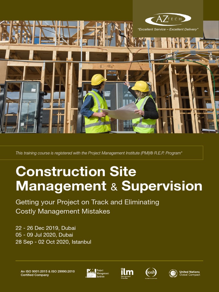 Construction Site Management Supervision | PDF | Project Management ...