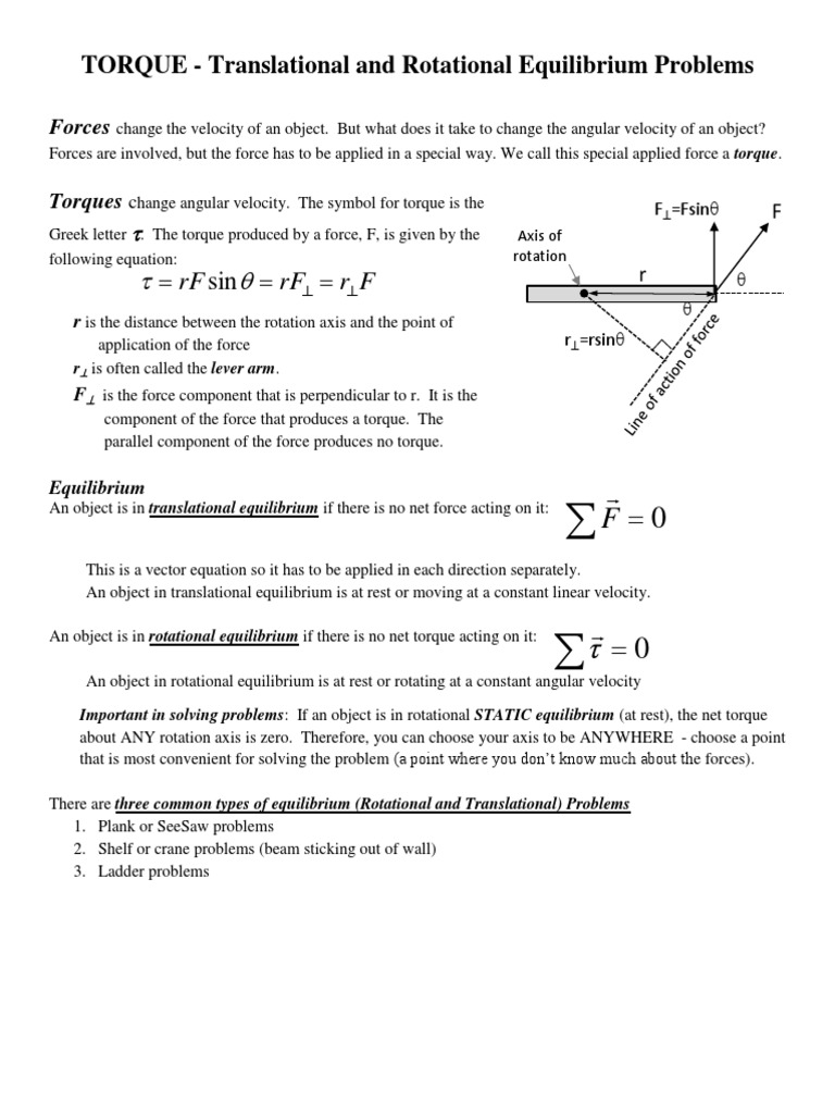 HW8.3 Equilibrium SOLNS | PDF | Torque | Rotation Around A Fixed Axis