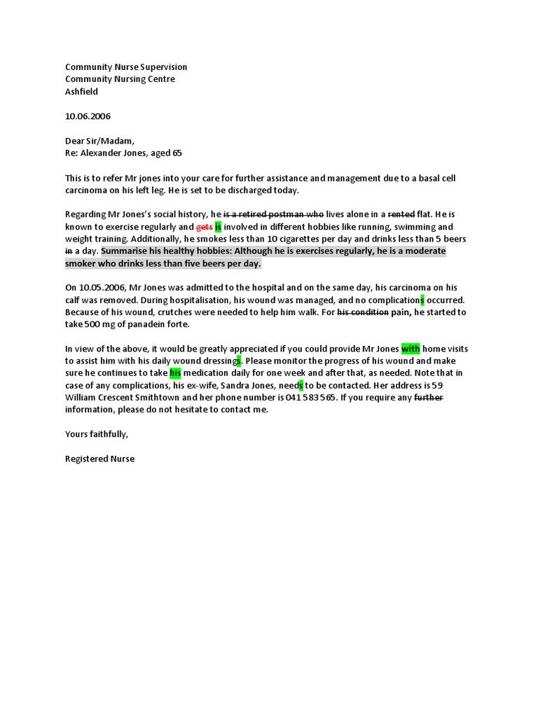 Alexander Jones Oet Letter Oana Corrected | PDF