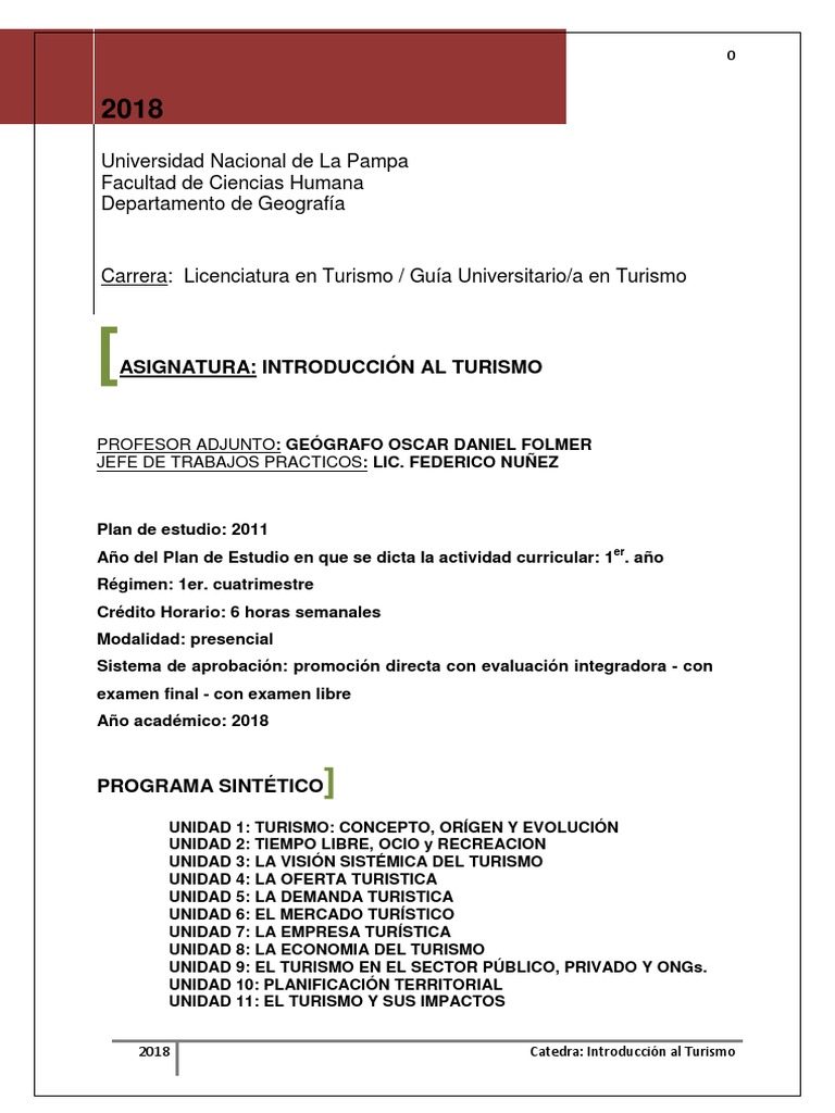 Introduccion Al Turismo PDF | PDF | Turismo | Planificación