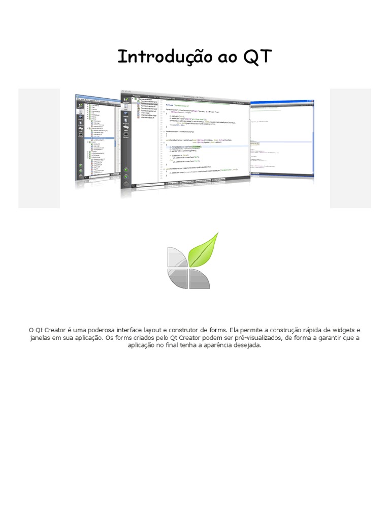QT Creator Tutorial | PDF | Janela (informática) | Programação de ...