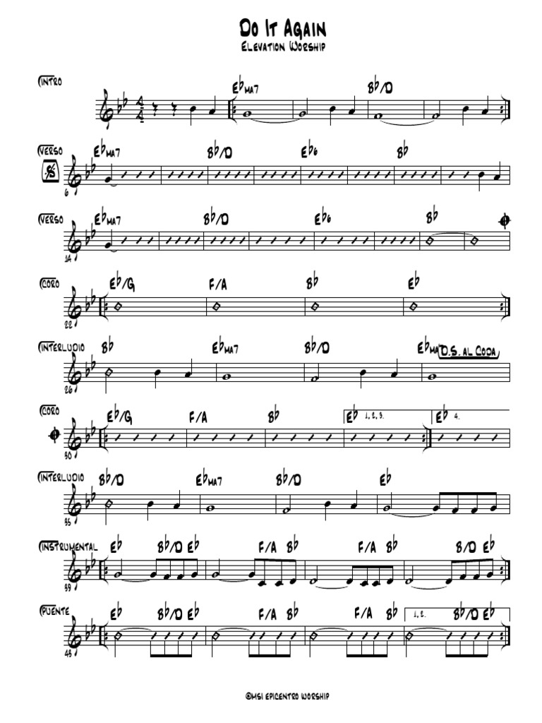 Do It Again-Elevation Worship (Charts) Ton. BB PDF | PDF