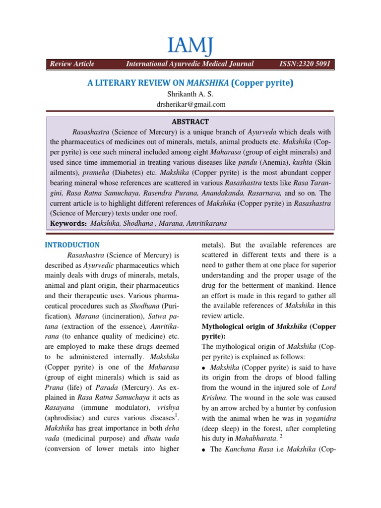 MAKSHIKA | PDF | Ayurveda | Religion And Belief