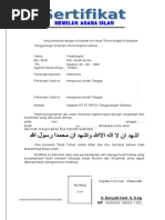 Surat Pernyataan Masuk Agama Islam | PDF