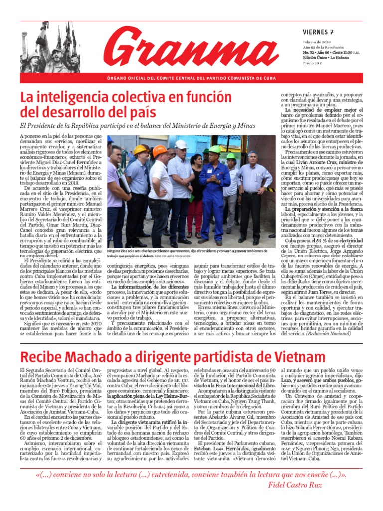 Periódico Granma | PDF | Cuba | Formas de gobierno
