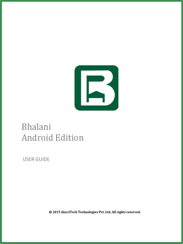 Bhalani Ereader Android UG PDF | PDF | E Reader | E Books
